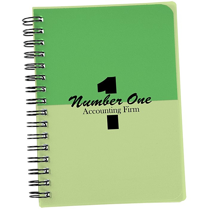 4imprint.com: Colorblock Notebook - 5-3/4" x 4-1/2" - 24 hr 138502-54-24HR