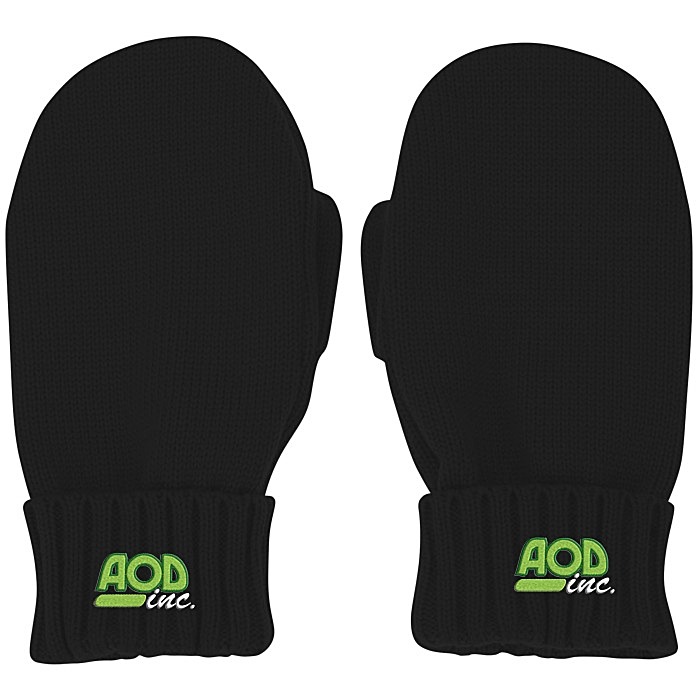 4imprint.com: Rib Cuff Knit Mittens 158490