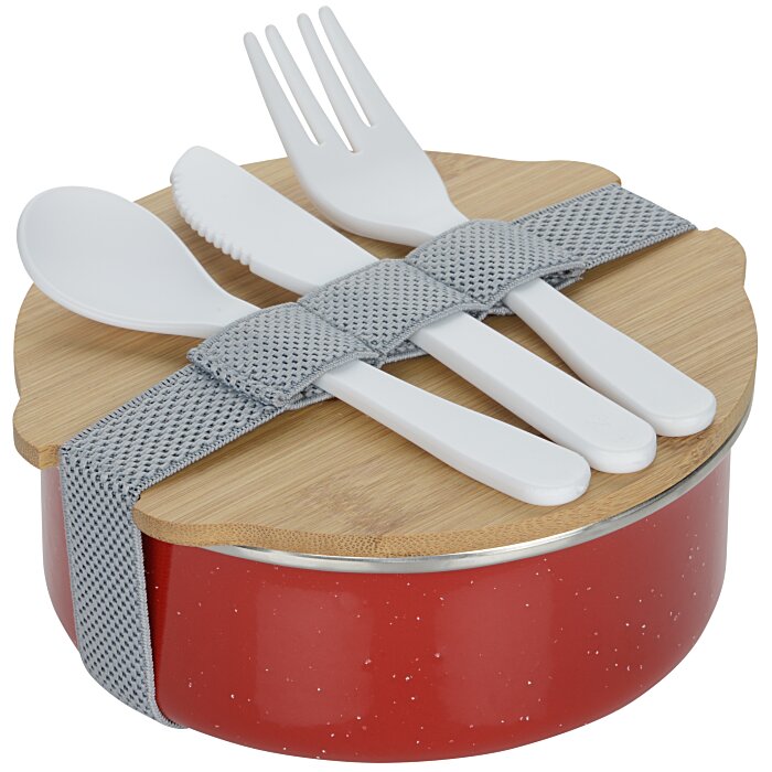 4imprint.com: Campfire Round Bento Box 162765