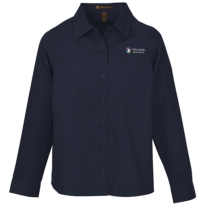 4imprint.com: Harriton Advantage IL Long Sleeve Work Shirt - Ladies ...