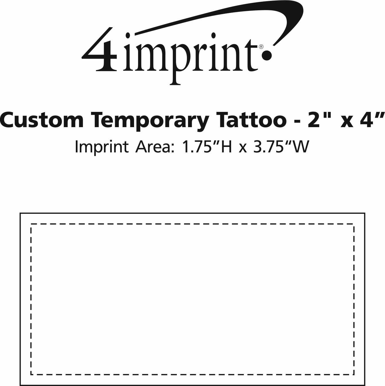 4imprint.com: Custom Temporary Tattoo - 2" x 4" 101115-24