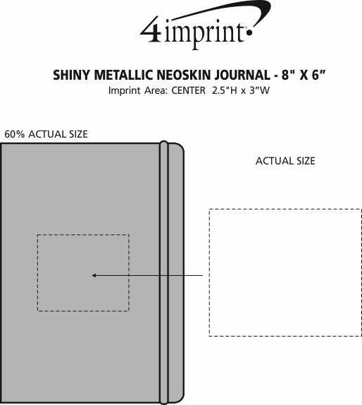 4imprint.com: Shiny Metallic Neoskin Journal - 8" x 6" 104109-86-SHM
