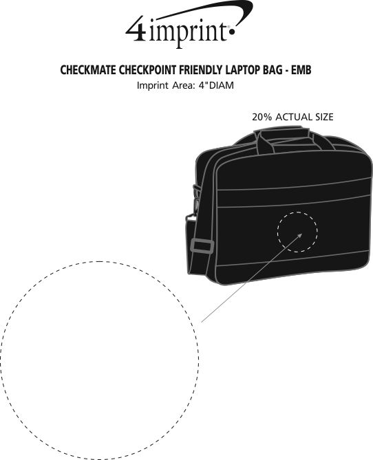 4imprint.com: CheckMate Checkpoint Friendly Laptop Bag - Embroidered ...
