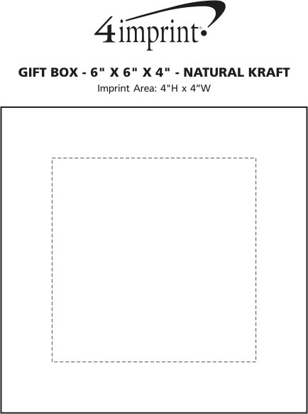 4imprint.com: Gift Box - 6" x 6" x 4" - Natural Kraft 105719-66-NK
