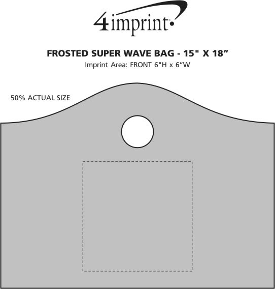 4imprint.com: Frosted Super Wave Bag - 15" x 18" - 24 hr 105774-1518-24HR