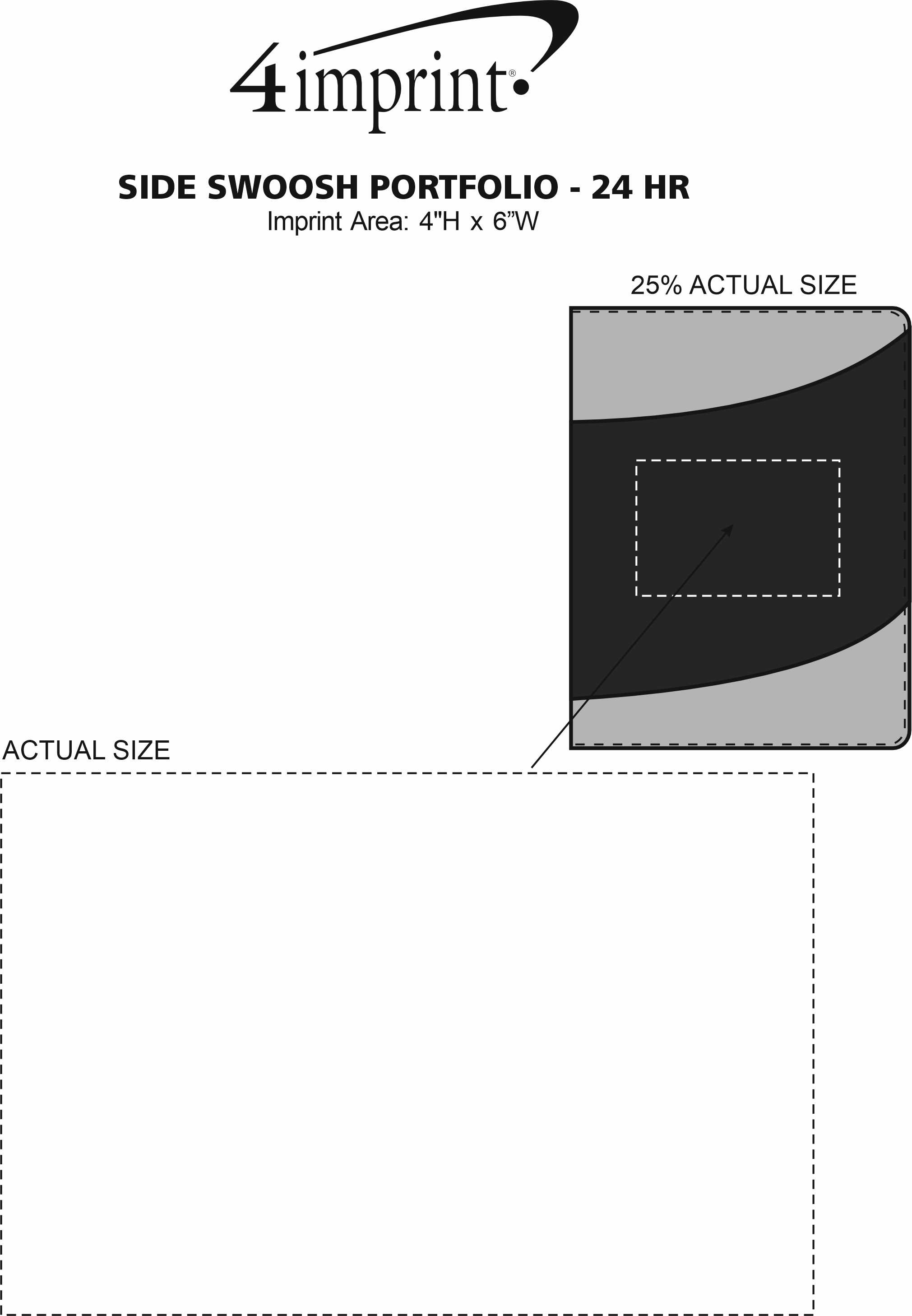 4imprint.com: Side Swoosh Portfolio - 24 hr 107496-24HR