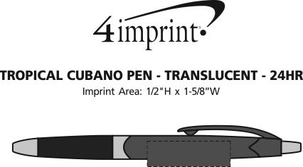 4imprint.com: Tropical Cubano Pen - Translucent - 24 hr 109148-B-T-24HR