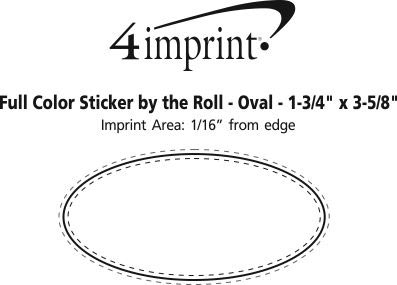 4imprint.com: Full Color Sticker by the Roll - Oval - 1-3/4" x 3-5/8 ...
