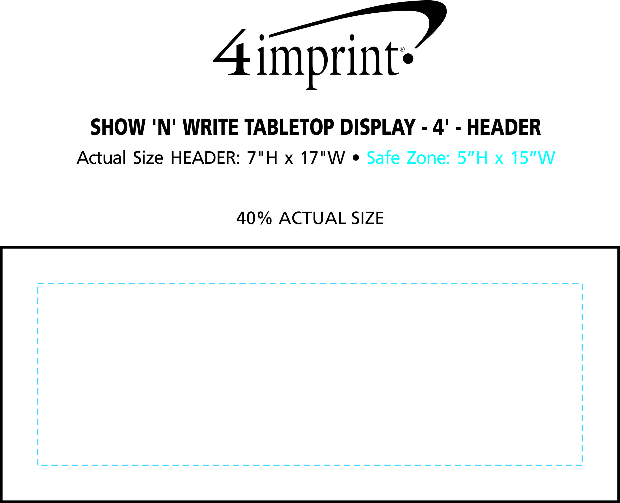 4imprint.com: Show N Write Tabletop Display - 4' - Header - Replacement ...