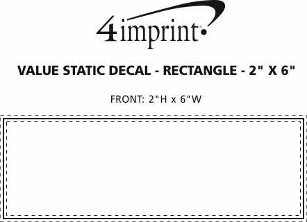 4imprint.com: Static Decal - Rectangle - 2" x 6" 112191-26