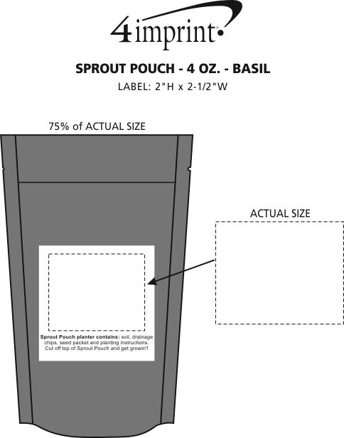 4imprint.com: Sprout Pouch - 4 oz. - Basil 112570-4-B