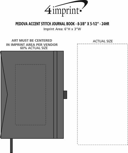 4imprint.com: Pedova Accent Stitch Journal Book - 8-3/8" x 5-1/2" 113542-85