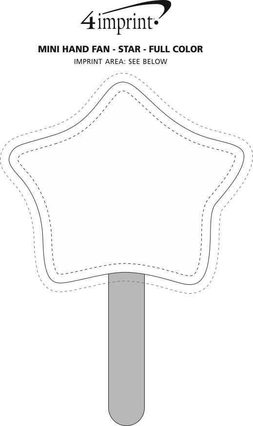 4imprint.com: Mini Hand Fan - Star - Full Color 113742-ST-FC