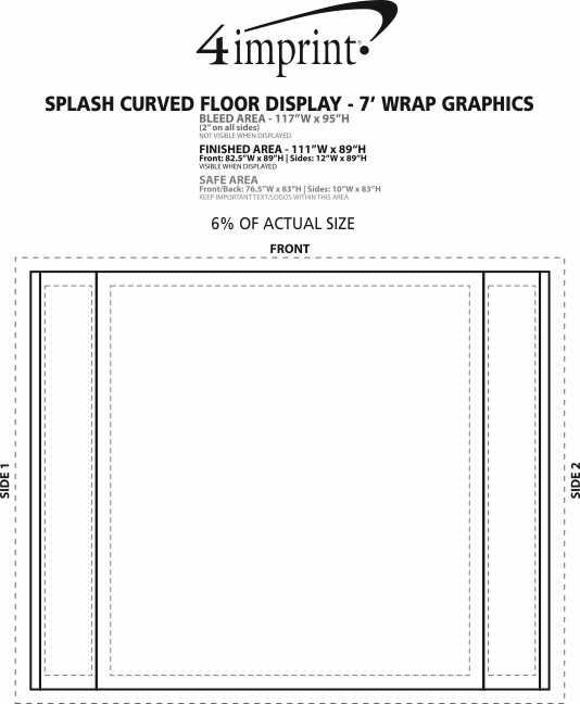 4imprint.com: Splash Curved Floor Display - 7' - Wrap Graphics 114690-7-WG