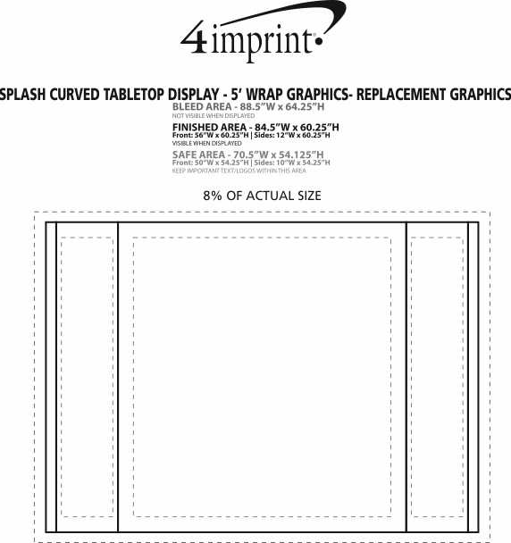 4imprint.com: Splash Curved Tabletop Display - 5' - Wrap Graphics ...