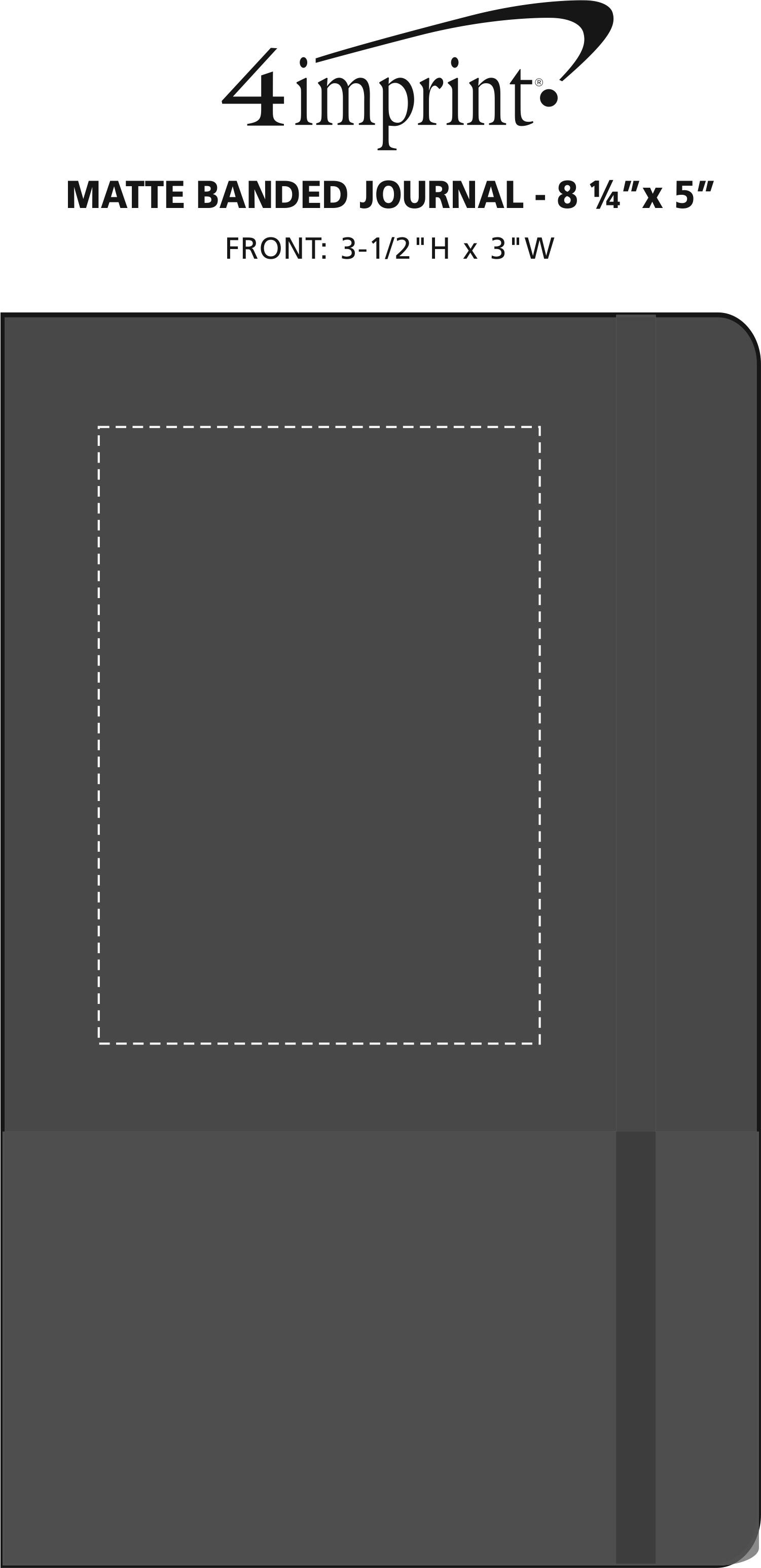 4imprint.com: Matte Banded Journal - 8-1/4" x 5" 116198-85