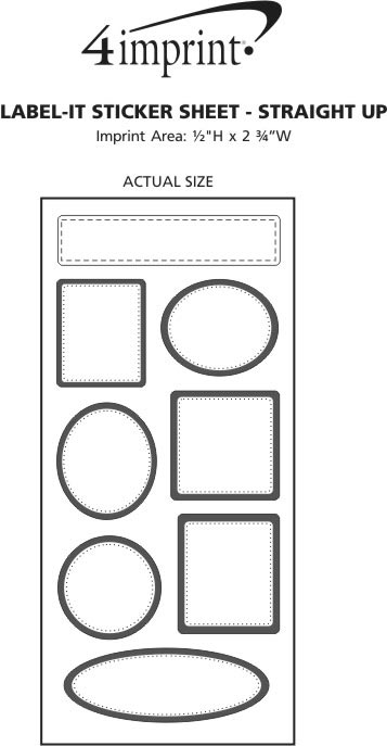 4imprint.com: Label-it Sticker Sheet - Straight-Up 117834-SU