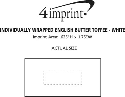 4imprint.com: Individually Wrapped English Butter Toffee - White ...