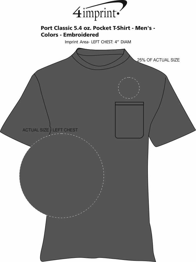 4imprint.com: Port Classic 5.4 oz. Pocket T-Shirt - Men's - Colors ...