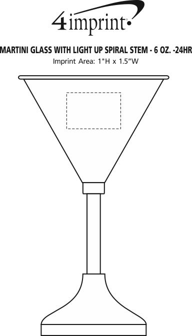 Martini Glass With Light Up Spiral Stem 6 Oz 24 Hr 118435 24hr