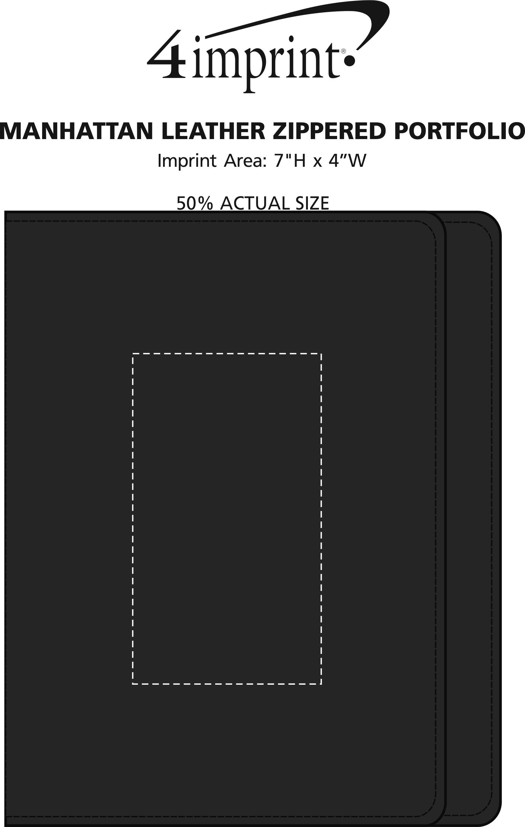 4imprint.com: Manhattan Leather Zippered Portfolio 118973