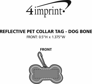4imprint.com: Reflective Pet Collar Tag - Dog Bone 119413-DB