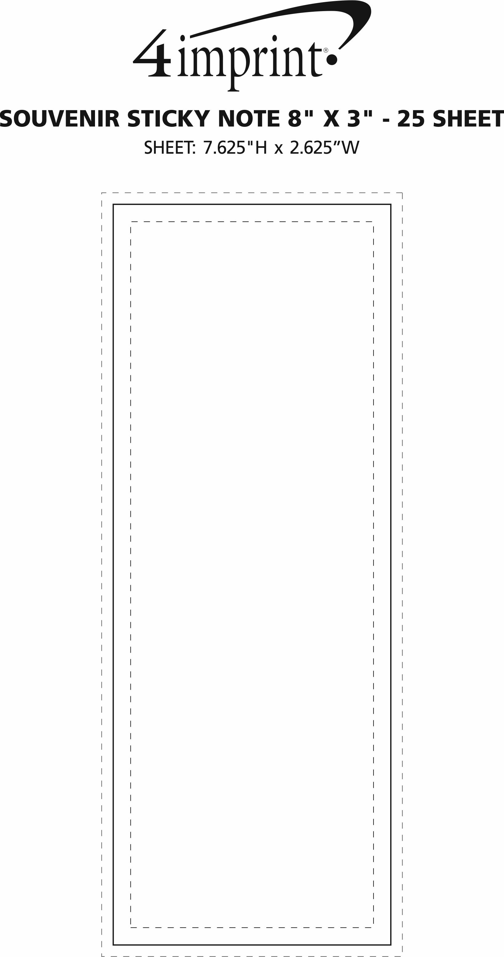 4imprint.com: Souvenir Sticky Note - 8" x 3" - 25 Sheet 120810-25