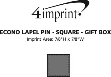 4imprint.com: Econo Lapel Pin - Square - Gift Box 124135-SQ-GB