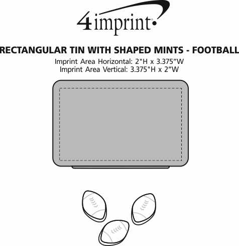 4imprint.com: Rectangular Tin with Shaped Mints - Football 125680-FB