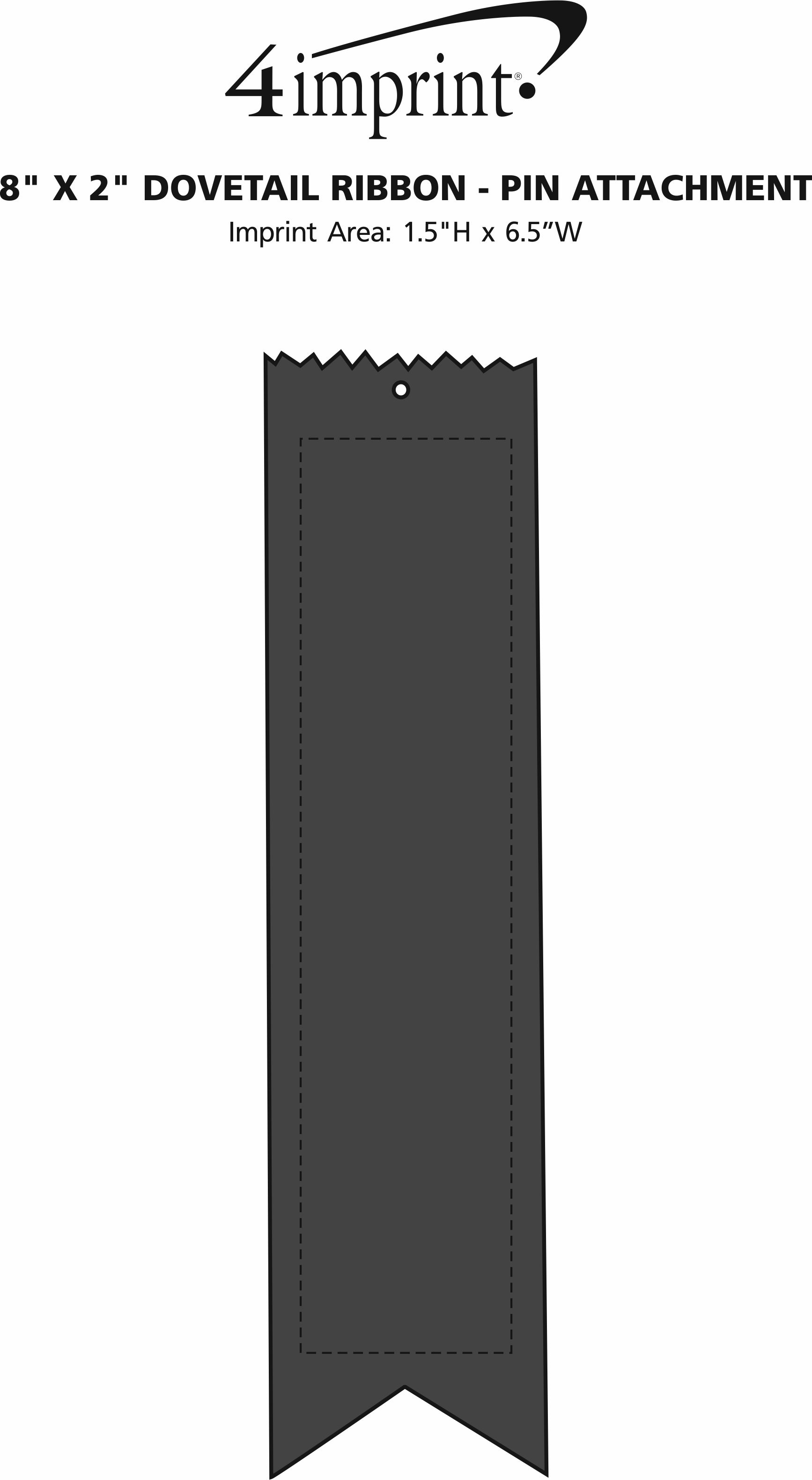 4imprint.com: 8" x 2" Dovetail Ribbon - Pin Attachment 127360-82-D-PA