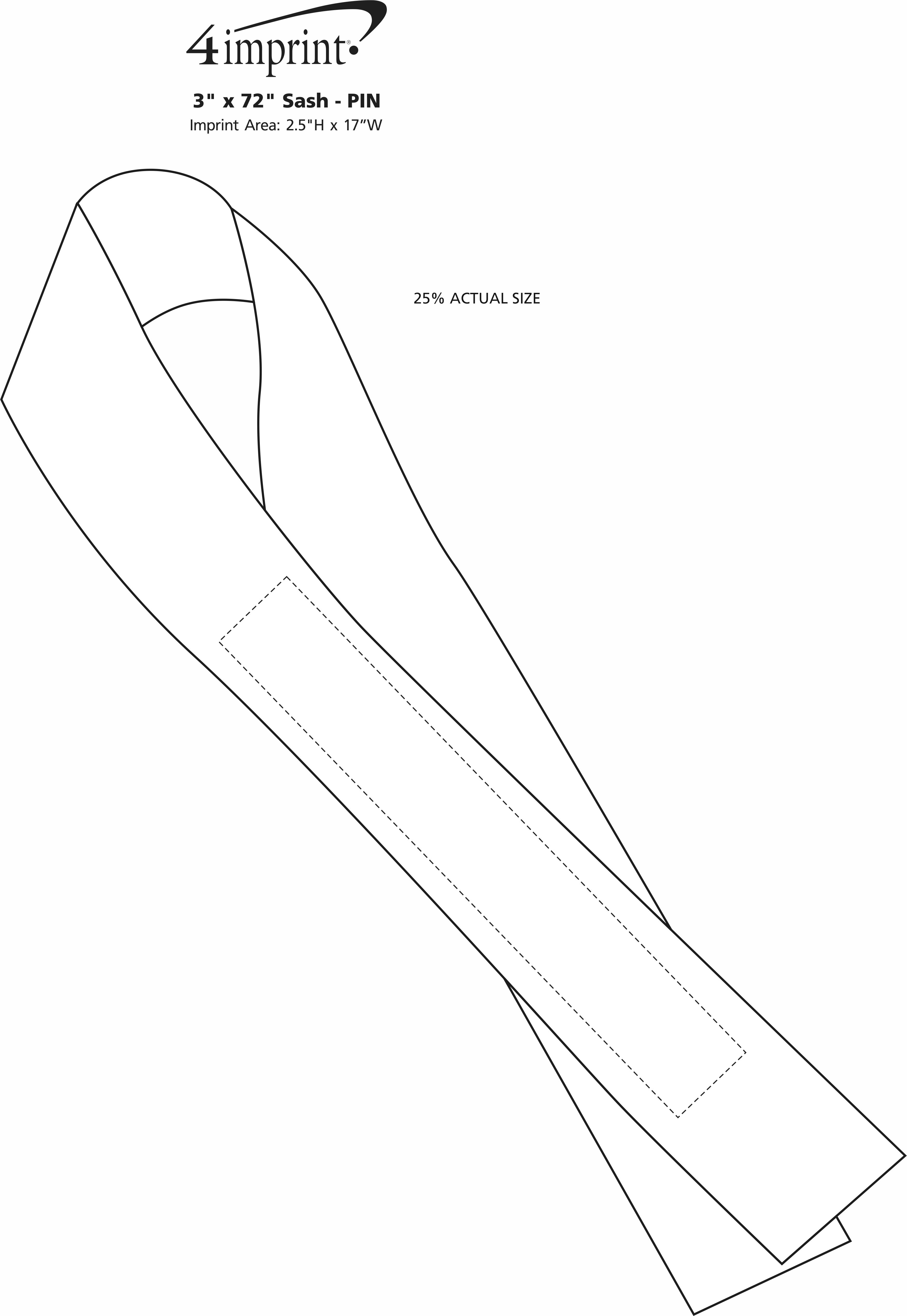 4imprint.com: 3" x 72" Sash - Pin 127361-372-P