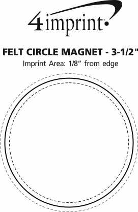 4imprint.com: Felt Circle Magnet - 3-1/2" 128286-CR