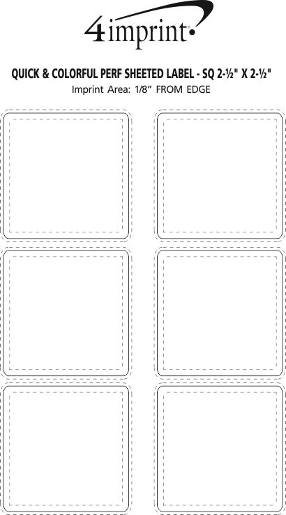 4imprint.com: Quick & Colorful Perforated Sheeted Label - Square 2-1/2 ...