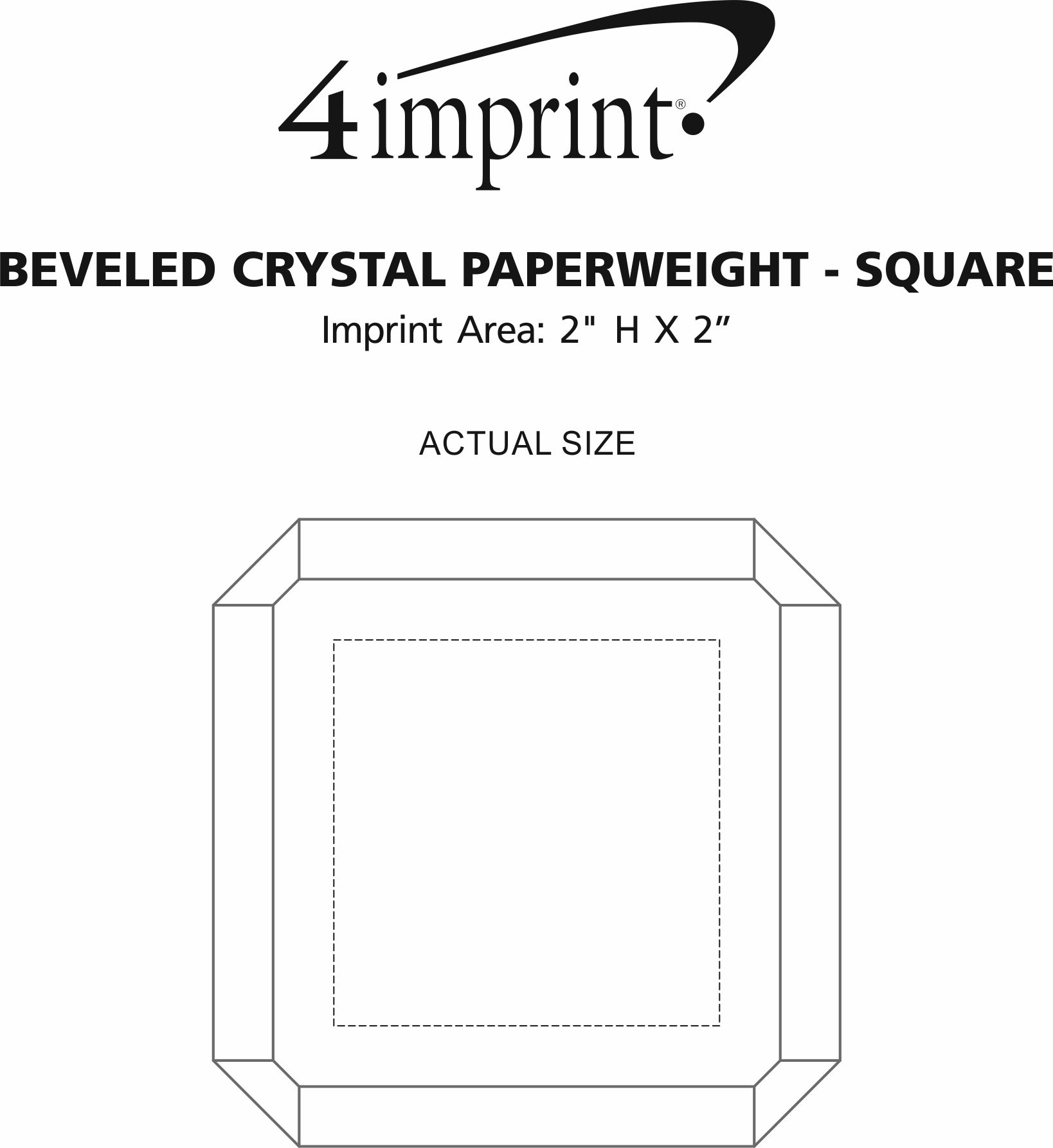 4imprint.com: Beveled Crystal Paperweight - Square 129937-SQ