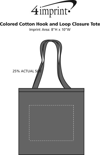 4imprint.com: Colored Cotton Hook and Loop Closure Tote 130828