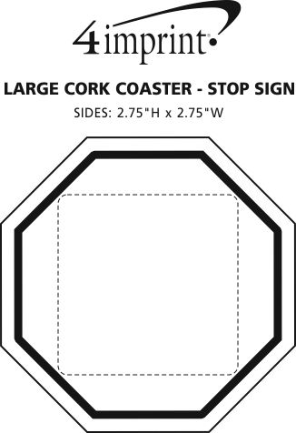 4imprint.com: Large Cork Coaster - Stop Sign 131167-SS