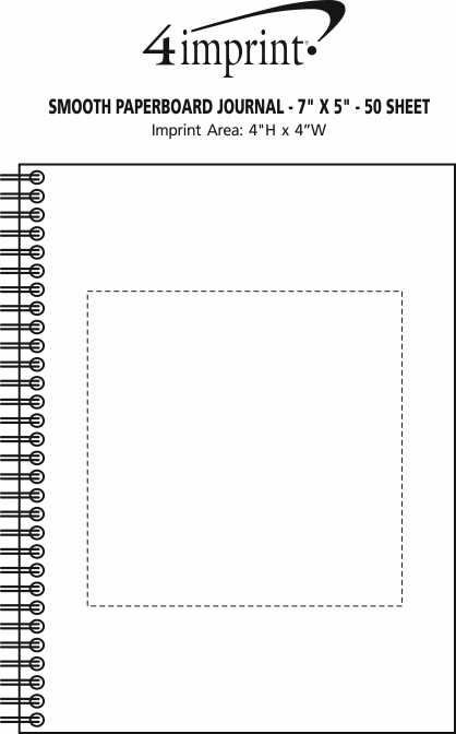 4imprint.com: Smooth Paperboard Journal - 7" x 5" - 50 sheet 132017-75-50