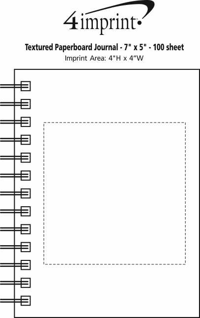 4imprint.com: Textured Paperboard Journal - 7" x 5" - 100 sheet 132018 ...