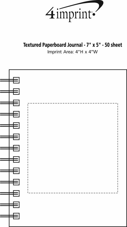 4imprint.com: Textured Paperboard Journal - 7" x 5" - 50 sheet 132018-75-50