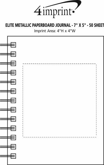 4imprint.com: Elite Metallic Paperboard Journal - 7" x 5" - 50 sheet ...