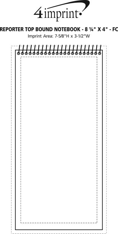 4imprint.com: Reporter Top Bound Notebook - 8-1/4" x 4" - FC 132023-84-FC