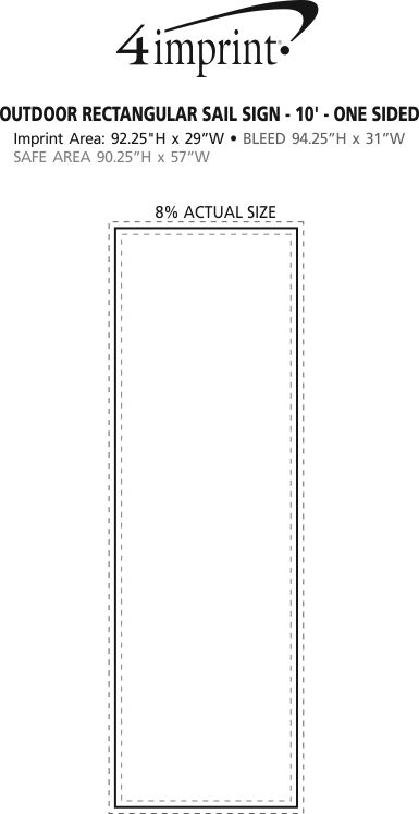 4imprint.com: Outdoor Rectangular Sail Sign - 10' - One Sided 132751-10 ...