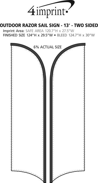 4imprint.com: Outdoor Razor Sail Sign - 13' - Two Sided 132752-13-OUT-2