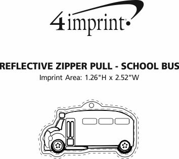 4imprint.com: Reflective Zipper Pull - School Bus 132938-BUS