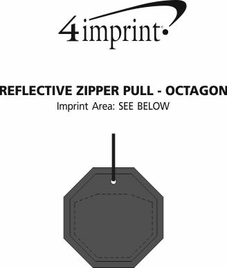4imprint.com: Reflective Zipper Pull - Octagon 132938-OC