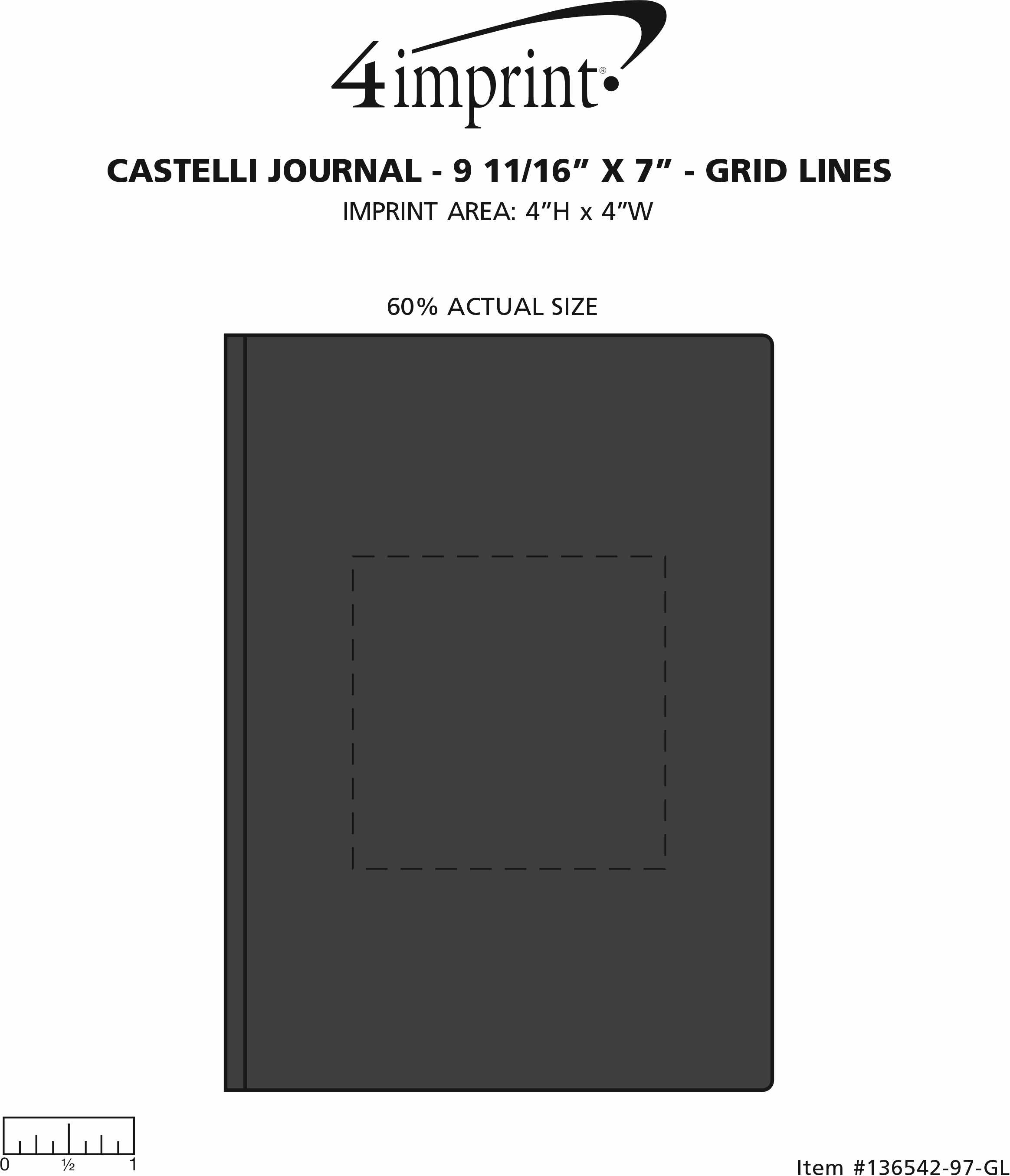 4imprint.com: Castelli Journal - 9-11/16" x 7" - Grid Lines 136542-97-GL