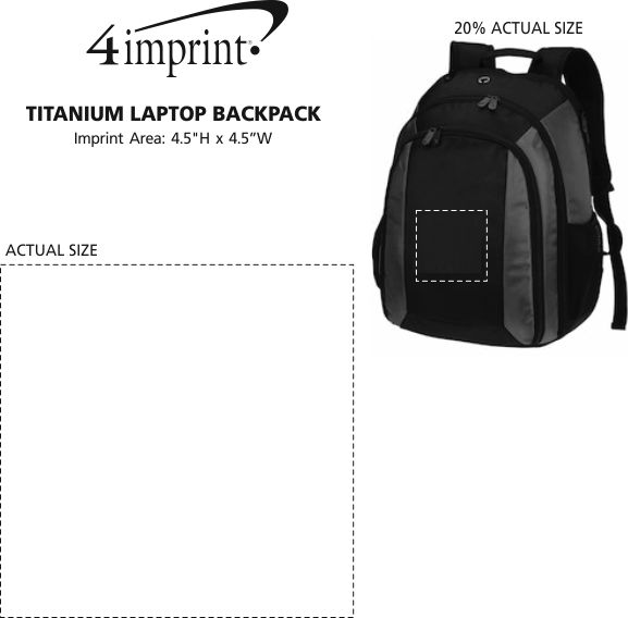 4imprint.com: Titanium Laptop Backpack 137103