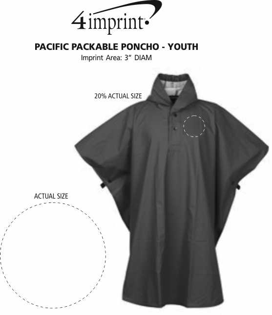 4imprint.com: Pacific Packable Poncho - Youth 137472-Y