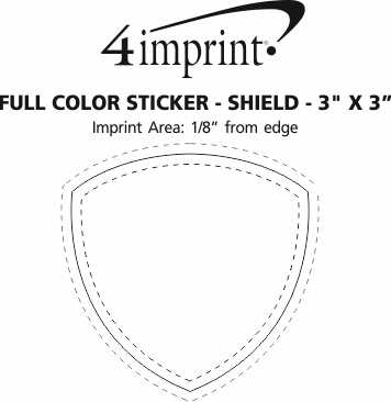 4imprint.com: Full Color Sticker - Shield - 3" x 3" 138004-FC