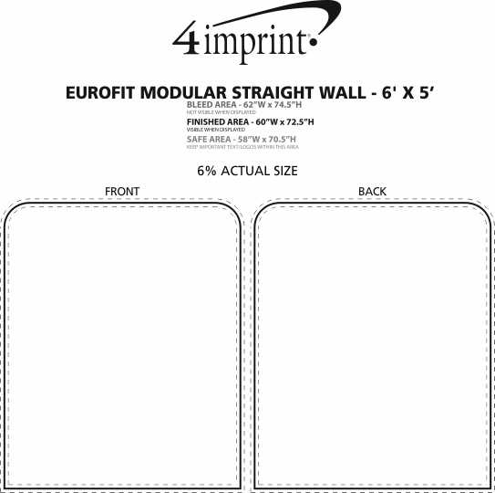 4imprint.com: EuroFit Modular Straight Wall - 6' x 5' 138710-6-5
